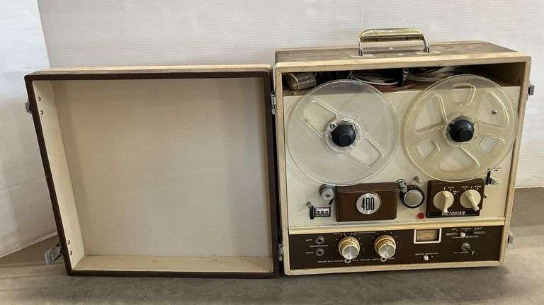 Antique Victorian 400 reel-to-reel player, 15 1/2"W x 9 1/2"D x 15 1/2 ...