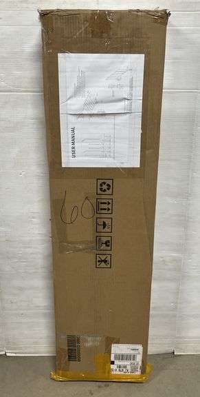 Black 3-step metal handrail, box- 46"L - Albrecht Auction Service