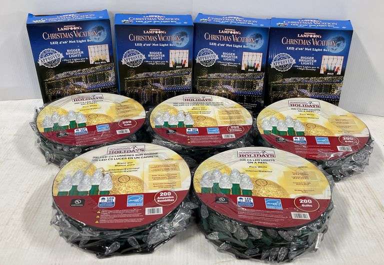 (4) National Lampoon's Christmas Vacation LED net light sets, 4' x 6 ...