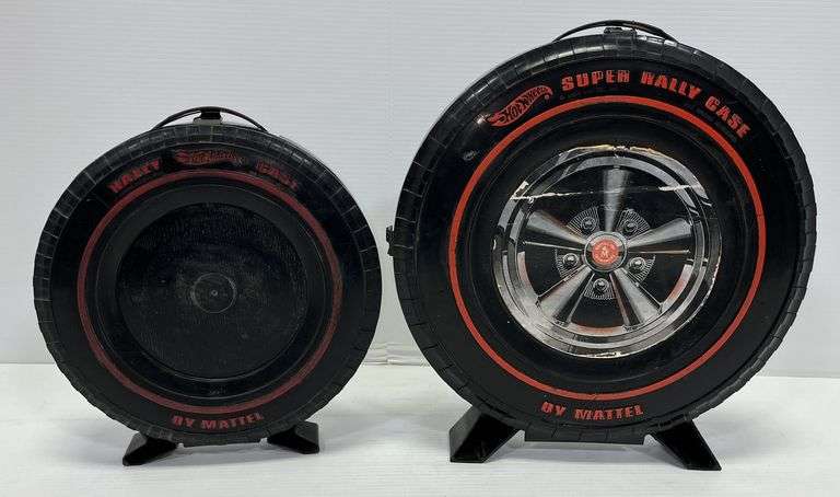 (2) Hot Wheels cases full of older vehicles, include: Rally case, holds ...