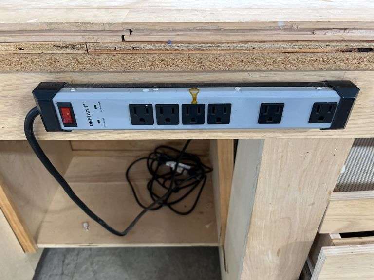 Very large wooden work bench/desk on wheels, 88"W x 31"D x 37 3/4"H ...