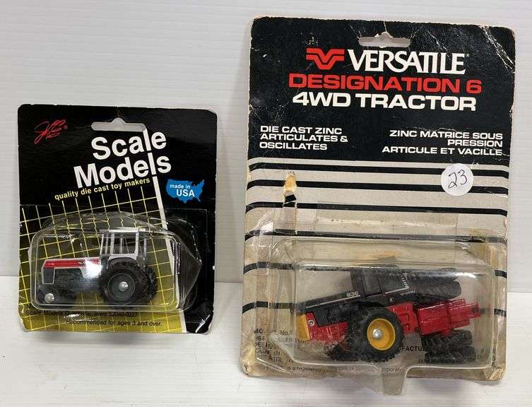 Versatile 836 4WD tractor and Scale Models white farm tractor, 1/64 ...