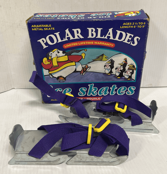 Older polar blades beginner ice skates with double rummer, in original ...