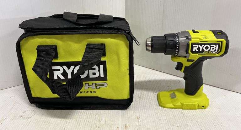 RYOBI 18V brushless 1/2" drill-driver 20% faster drillin up to 50% more ...