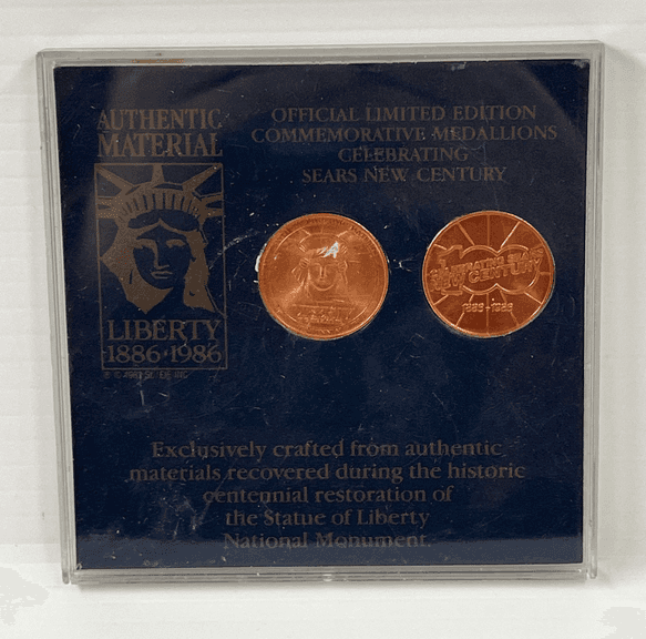 Official limited edition commemorative medallions of the Statue of ...