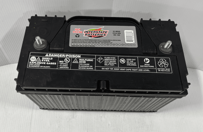 12V Deep cycle Interstate battery, 950 CCA, less than a year old, fully ...