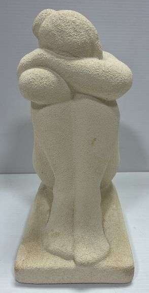 Haeger lady ceramic statue, 5 1/2"W x 7 1/2"L x 12"H, good - Albrecht ...