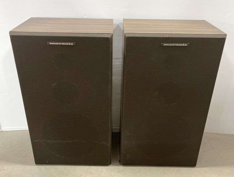 Pair of Marantz speakers, made in the USA, Model No. 25/250, Serial No ...