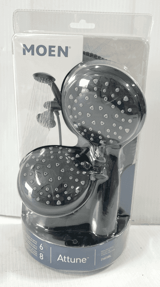 Moen "Attune" double shower head, fixed head and hand shower with 6 ...