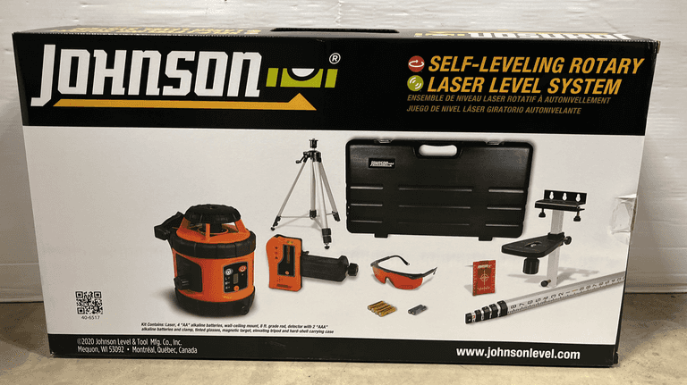 Johnson self leveling rotary laser level kit, 40-6517, new - Albrecht ...