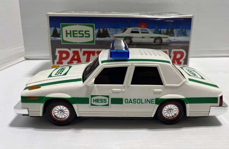 1993 Hess patrol car, has siren, headlights, and flashers, head and ...