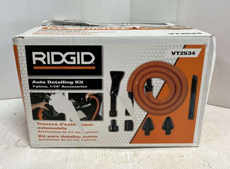 RIDGID car detailing kit for wet/dry shop vacs, includes premium 10' 4 ...