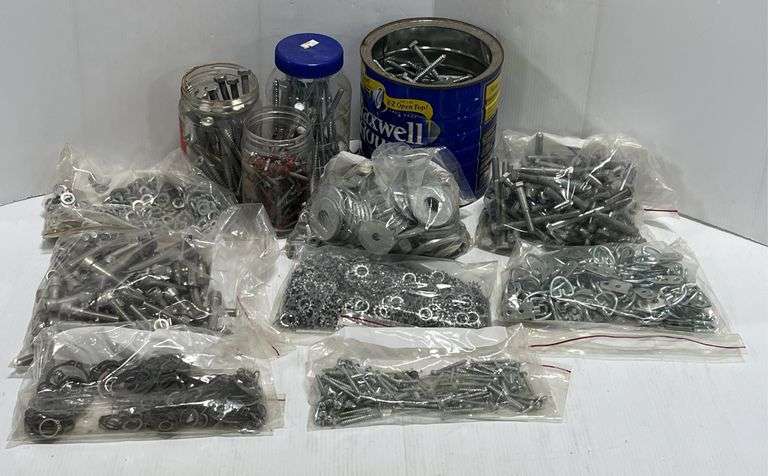 Nut bolt washers and sarus, includes: Flat washers, star washers, snap ...