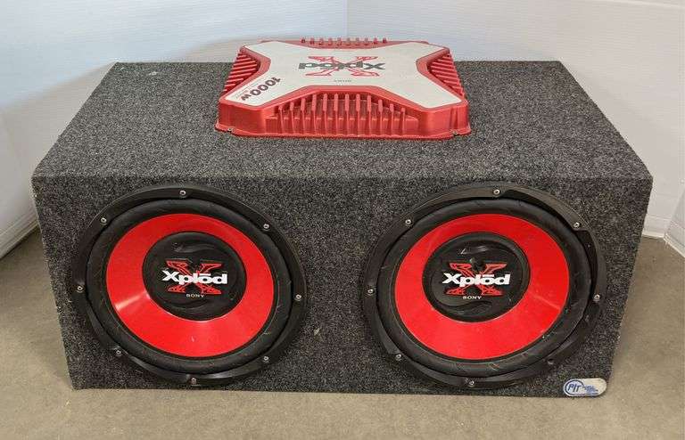 Xplod Sony bass box subs with 1000 Amp, 30"W x 14" x 14", great ...