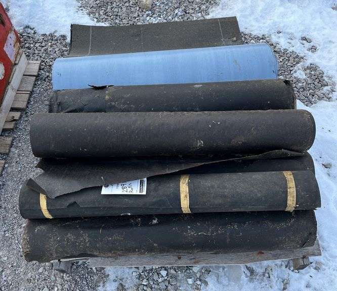 Roofing felt rolls, 1- roll of ice shield, used - Albrecht Auction Service