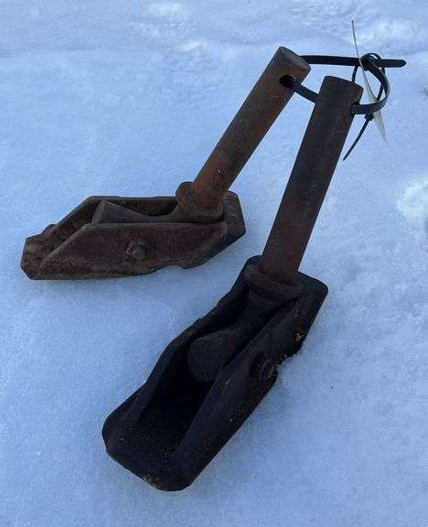 (2) Snow plow skid plates, used - Albrecht Auction Service