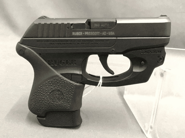 Ruger LCP Semi-Auto .380 Auto, 7-Shot with Lasermax Red Laser, Hogue ...