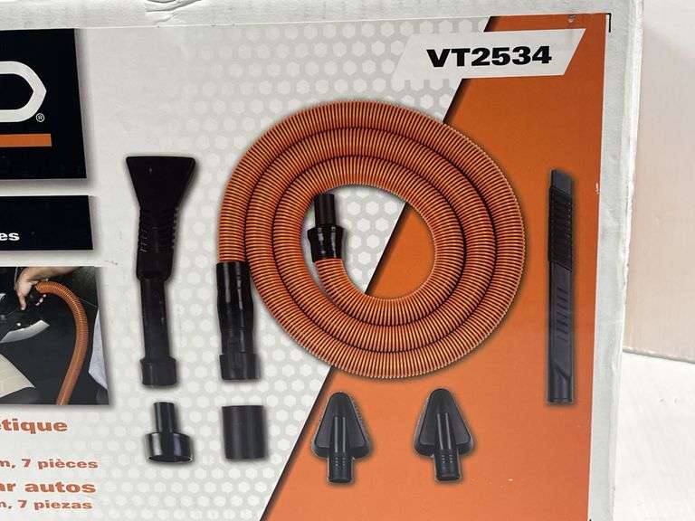 RIDGID wet/dry shop vac auto detailing kit, includes a premier 11/4" x ...