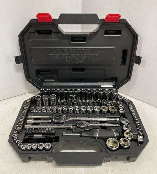 Husky 119-Piece mechanics tool set, 1/4" and 3/8" drive ratchets ...