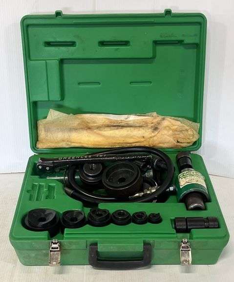 Greenlee 767 hydraulic knockout punch driver set with punches and dies ...