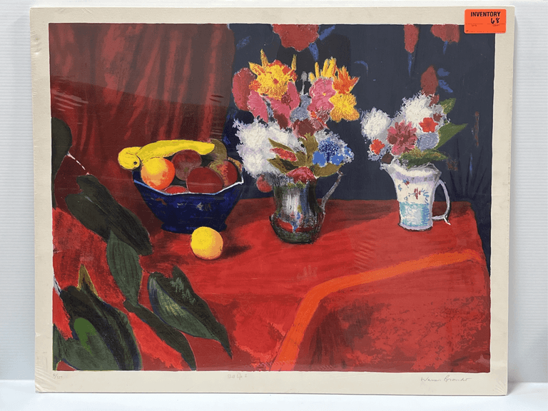 Unframed Serigraph, titled "Still Life I", by listed artist Warren ...