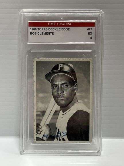Topps Deckle Edge 1969 Roberto Clemente card, graded EMC EX5 - Albrecht ...