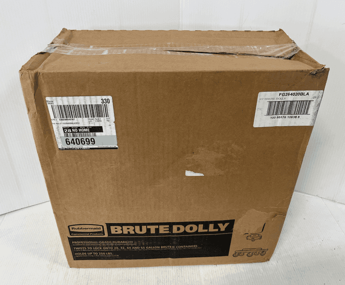 (2) Rubbermaid commercial trash can dollies/wheel locks, "Brute Dolly ...