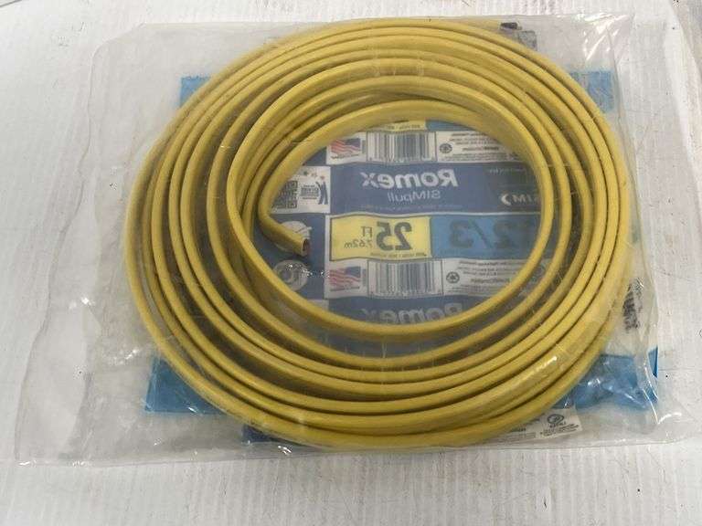 (2) Rolls of Romex Simpull indoor electric wire 12/3 with ground, 25 ...