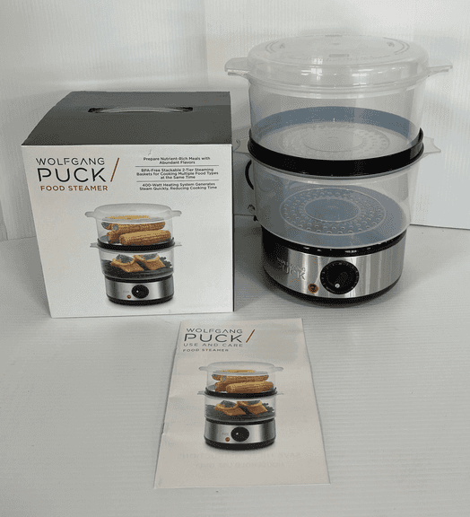 Wolfgang Puck food steamer, 8 1/4"W x 8 1/4"H, new - Albrecht Auction ...