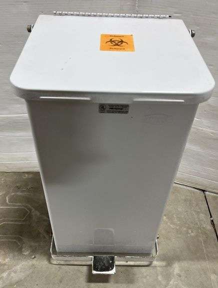 Biohazard container, 13"W x 23 1/2"H, used in dental office, good ...
