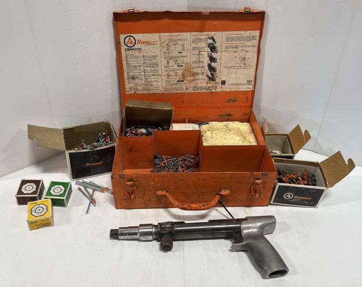 Ramset gun boxes full of Ramset and Hilti fasteners, 15"W box, works as ...