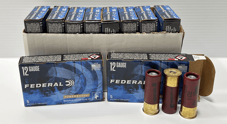 (50) Rounds of Federal Power Shok 12-gauge rifled slugs, 1 oz ...