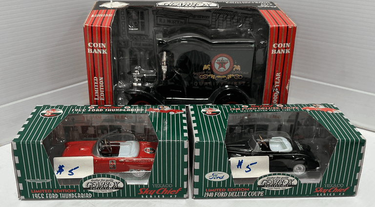 (3) Pieces of Texaco Cars, includes: 1912 Ford Texaco Delivery; 1956 ...