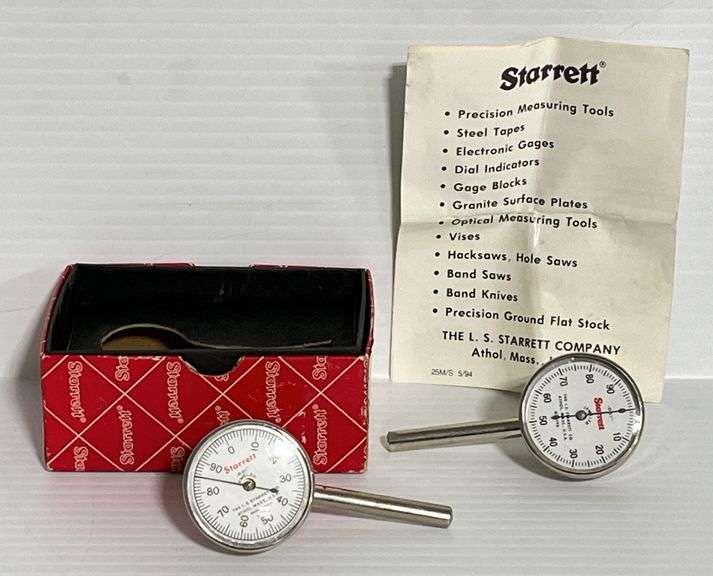 Starrett Universal Dial Test Indicator, Nos. 196 and 196 M, NOS ...