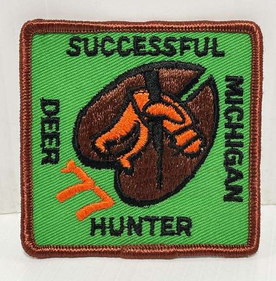 1977 Michigan Successful Deer Hunter Patch, 3"W x 3"H, mint - Albrecht ...