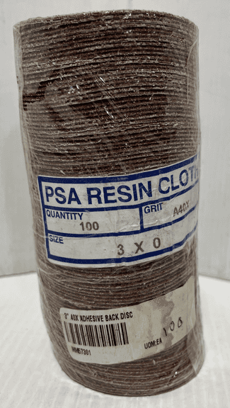 (100) PSA Resin cloth, 3", X40X adhesive backed, new - Albrecht Auction ...