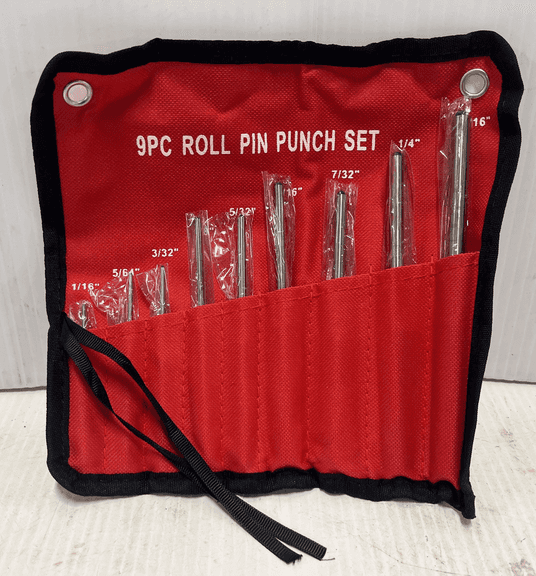 (9) Pieces of roll punch set, heavy duty steel for pistol building and ...