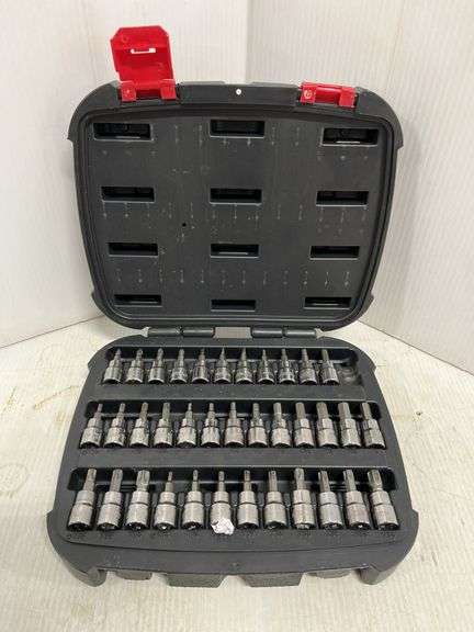 Husky 37-pieces 3/8" drive bit socket set, includes slotted, phillips ...