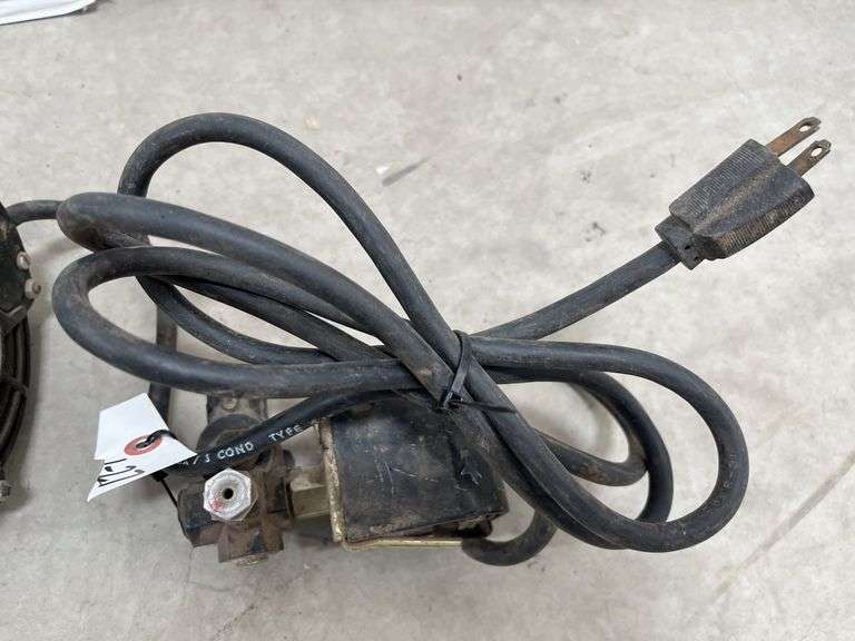 Electric motor with 100 lbs. pressure switch, 1/2 HP, used - Albrecht ...