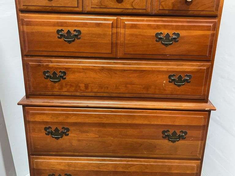 5-Drawer wooden standing dresser, 32"W x 18"D x49"H, good, few ...