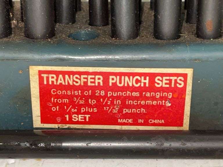 Transfer punch set with (2) machinists 1-2-3 blocks, up to 5 ...