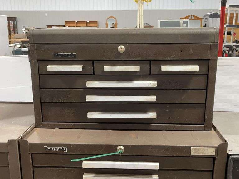 Kennedy 3-compartment tool box with a side cabinet on cart, 60"W x 18"D ...