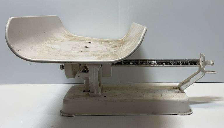 Older Detecto Beam Type baby scale, 20"W x 19"D, seller states seems to ...