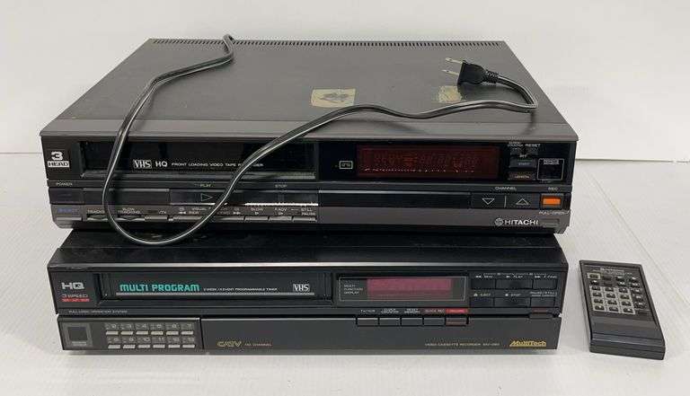 Hitachi and MultiTech VHS recorders/players, 14-channel record ...