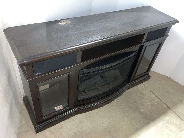 Electric fireplace with speakers and (2) Remotes: 1- for fireplace and ...
