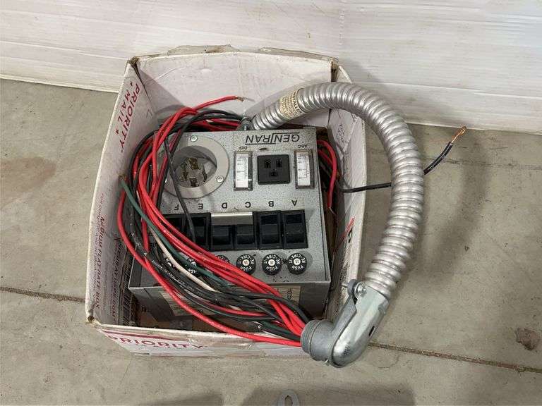 Gen Tran electric generator hookup box with junction box, each- 8" x 7 ...