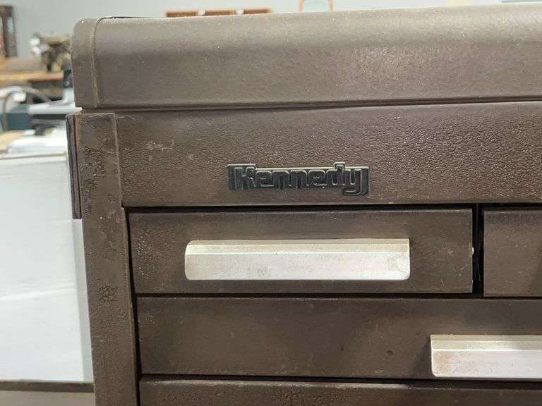 Kennedy 3-compartment tool box with a side cabinet on cart, 60"W x 18"D ...