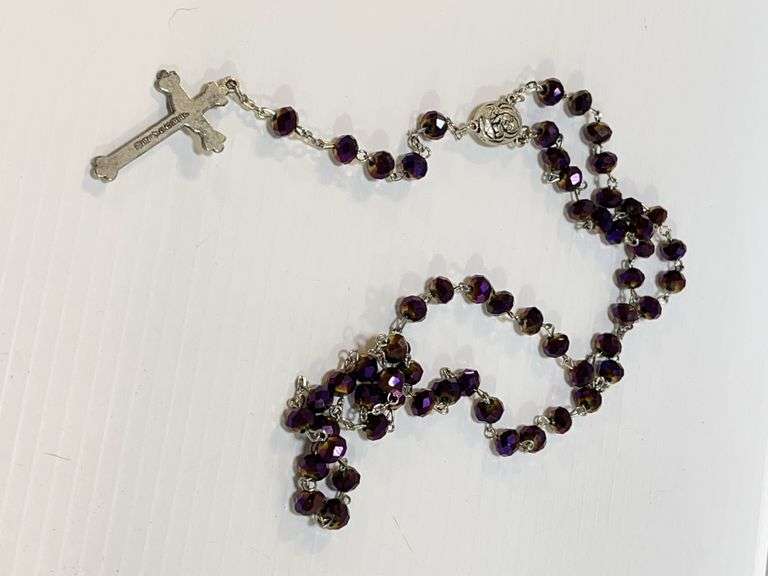 (2) Very nice Rosary and St. Therese necklace, pendant- 1/2"Dia, new ...