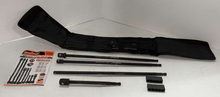 9-Piece impact grade power drill socket adapter set, 3", 6", 12", hex ...