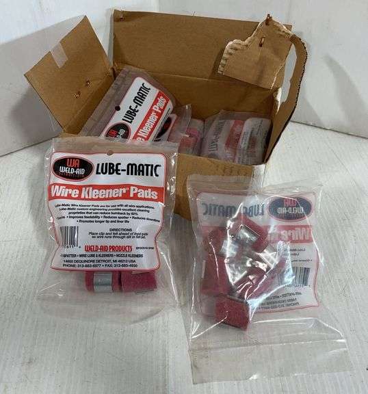 (30) Weld Aid Lube Matic 007061 wire cleaners pads, 5-packages with 6 ...